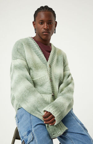 Pacsun Green Ombre Cropped Cardigan | PacSun