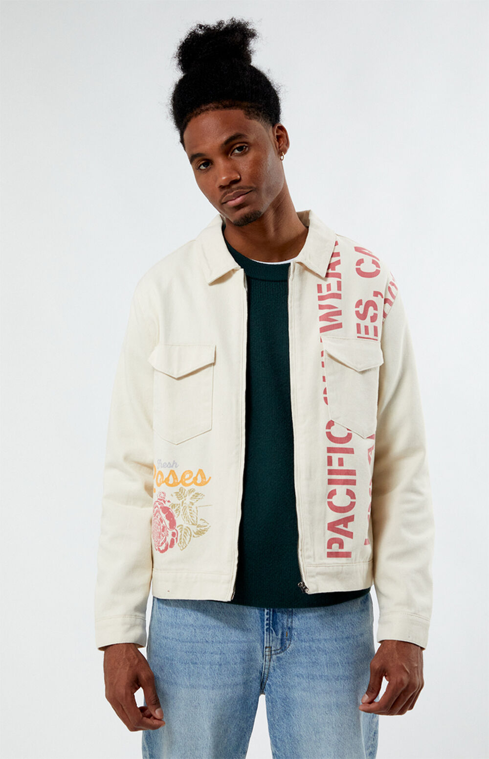 Pacsun Pacific Sunwear Big Time Printed Gas Jacket | PacSun