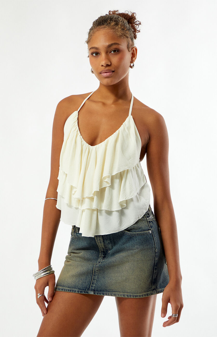 Your Favorite Flynn Ruffle Halter Tank Top | Pacsun