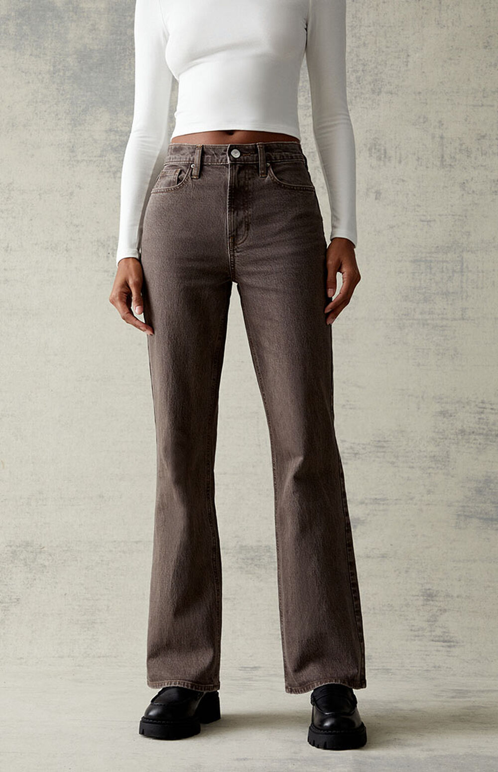 Pacsun Brown Stretch High Waisted Bootcut Jeans | PacSun