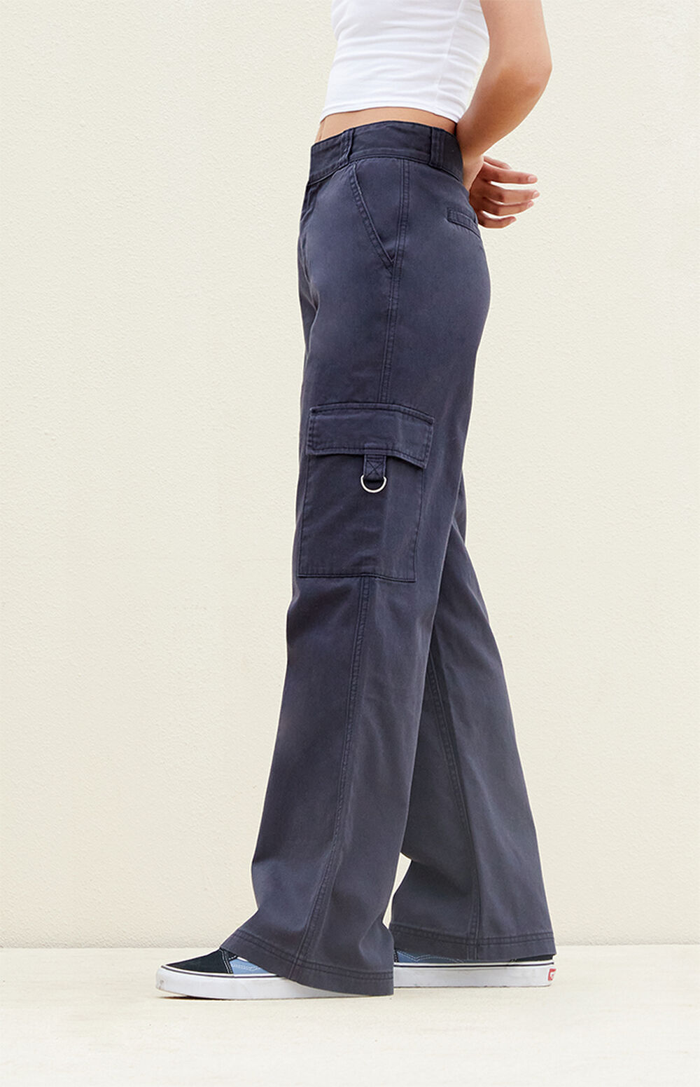 Pacsun Navy Fold-Over Waist Utility Cargo Pants | PacSun