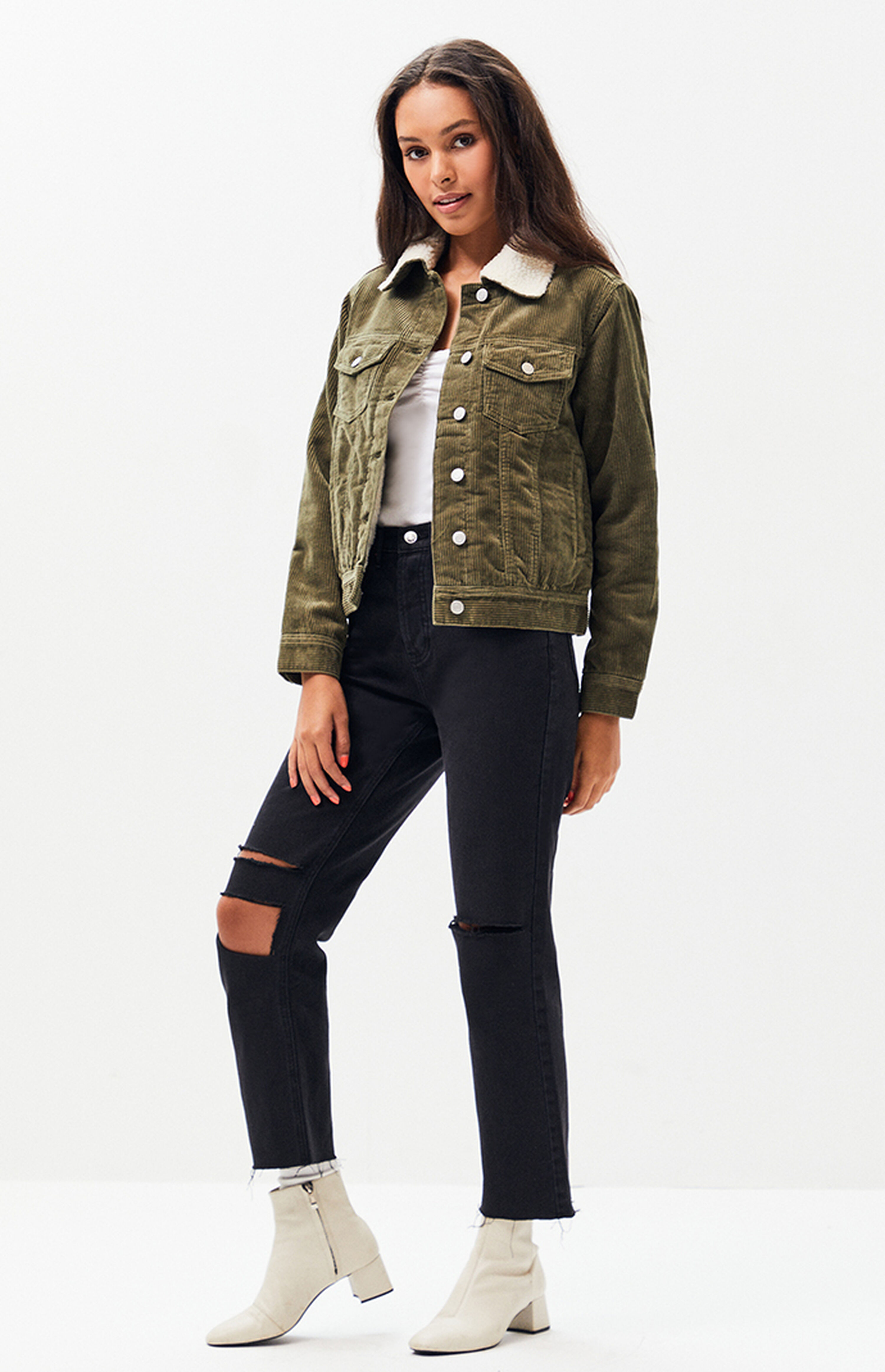 PacSun Sherpa Corduroy Trucker Jacket | PacSun