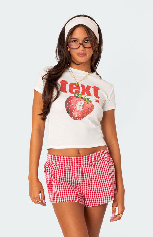 Edikted Text Me Graphic T-Shirt | Pacsun