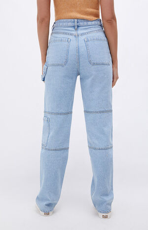 Pacsun Light Blue Utility Boyfriend Pants | PacSun
