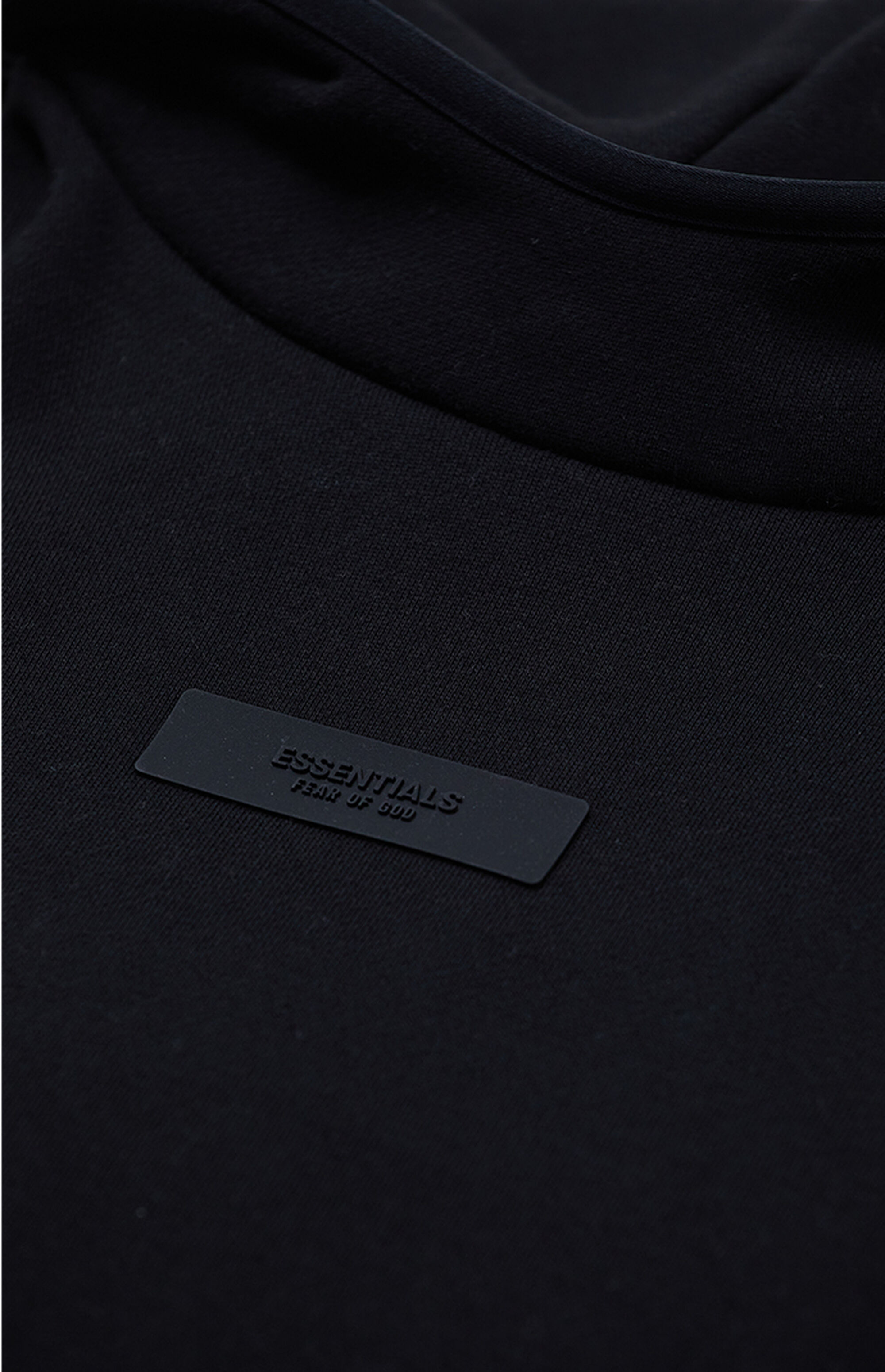Fear of God ESSENTIALS Jet Black Hoodie | Pacsun