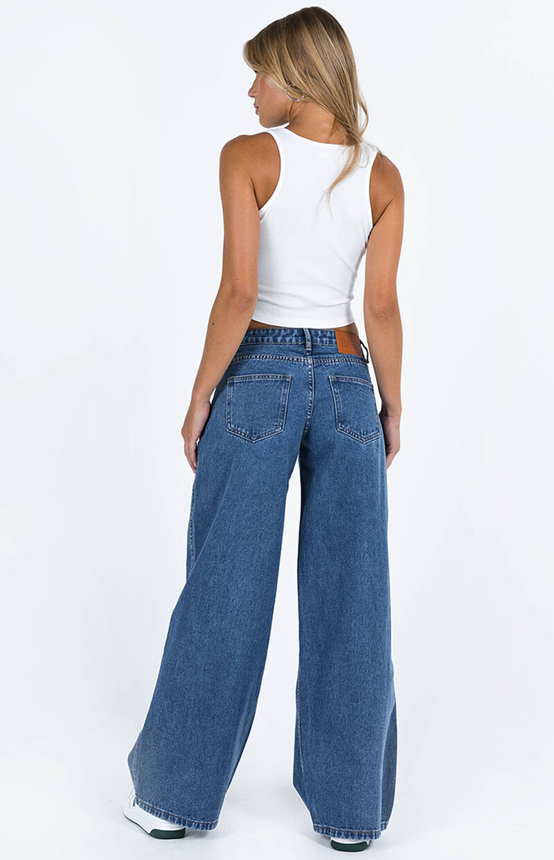 Princess Polly Ramos Low Rise Wide Leg Jeans | PacSun