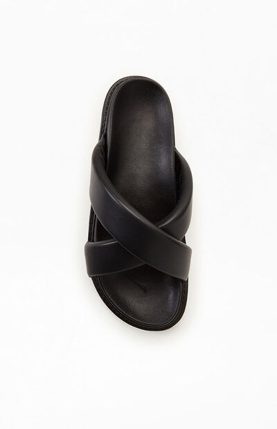Pacsun Women's Crisscross Faux Leather Slide Sandals | PacSun