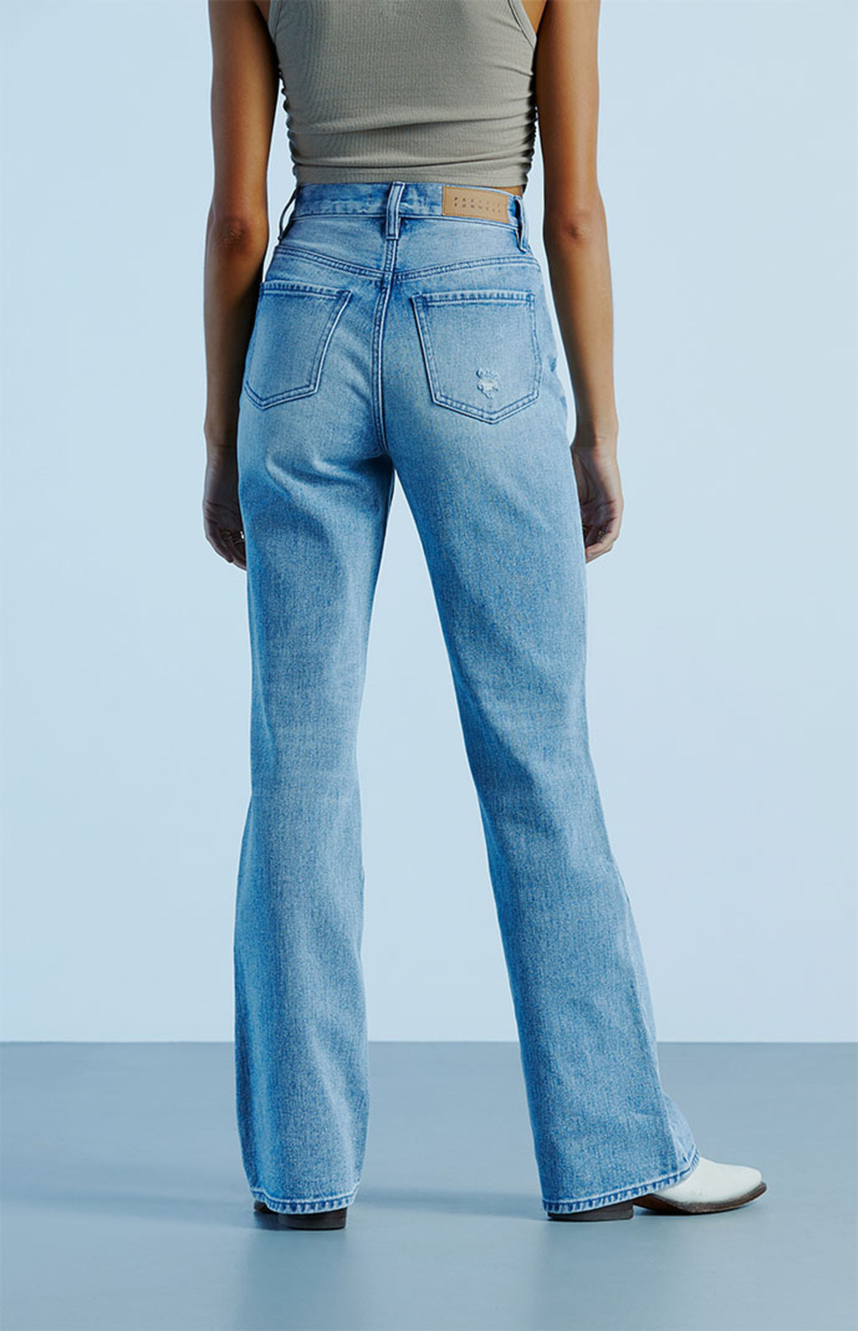 Pacsun Medium Blue High Waisted Bootcut Jeans | PacSun