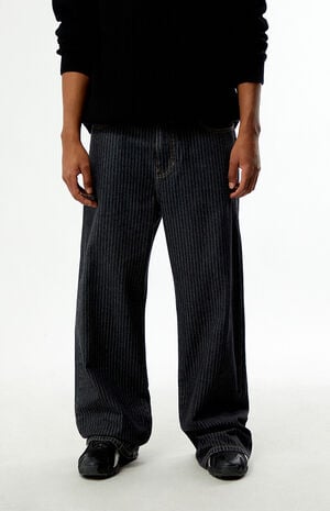 Pacsun Blake Extreme Baggy Jeans Pinstripe Black | PacSun