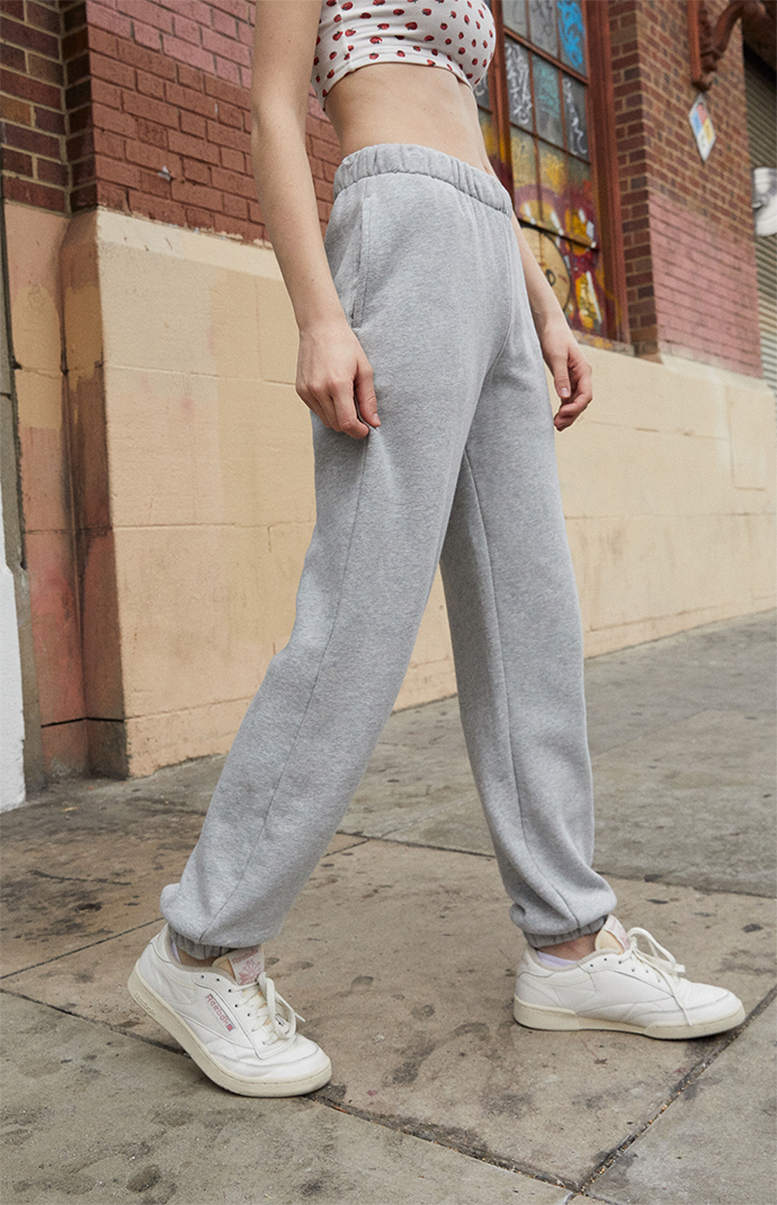 John Galt Light Gray Rosa Sweatpants | PacSun