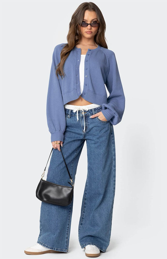 Edikted Sammi Puff Sleeve Knit Cardigan | PacSun Edikted Sammi Puff Sleeve Knit Cardigan | PacSun