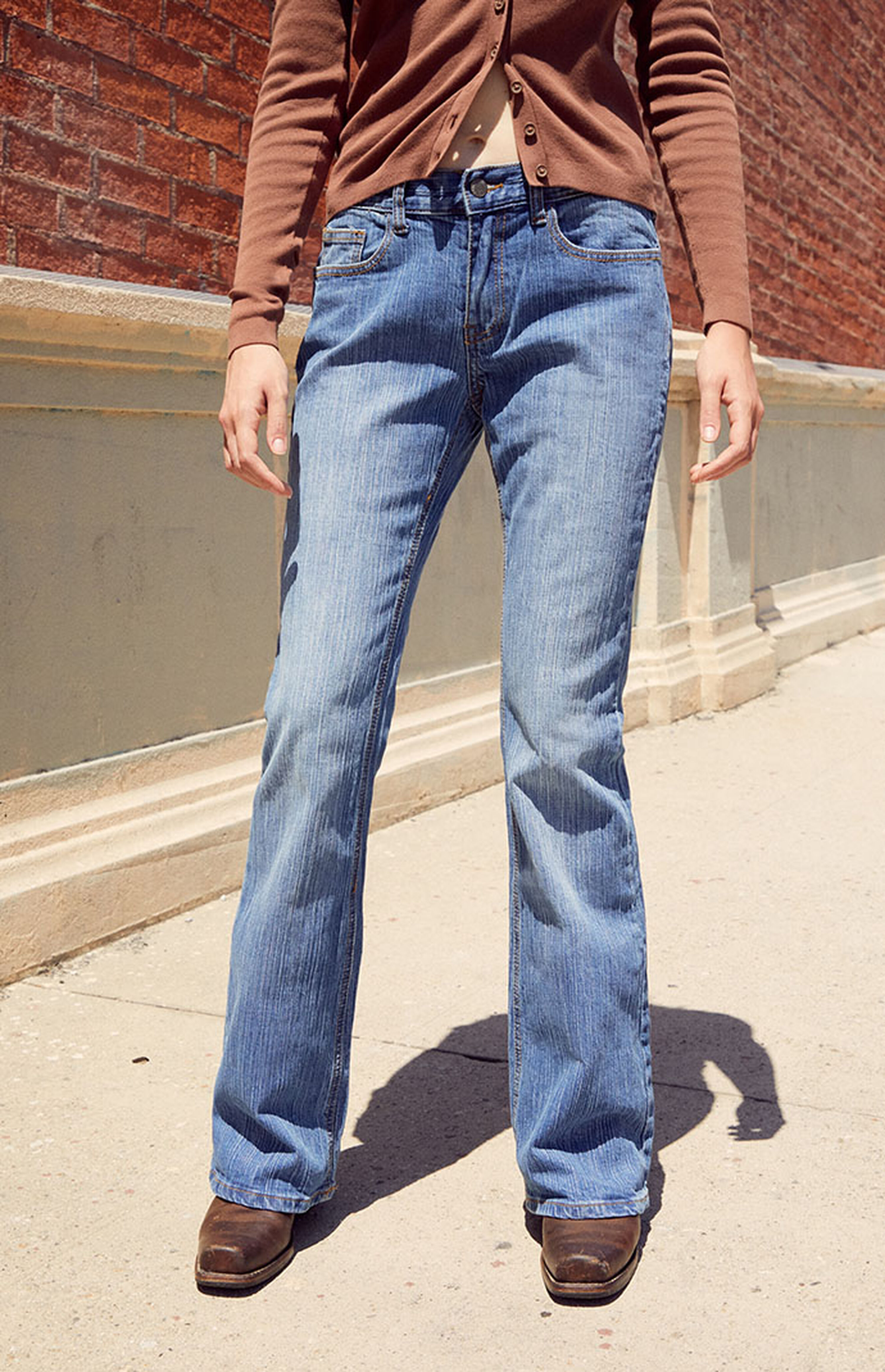 John Galt Medium Blue Brielle '90s Bootcut Low Rise Jeans | Pacsun