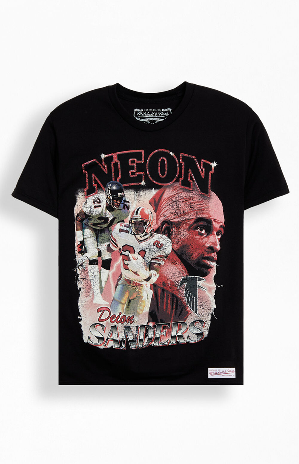Mitchell & Ness Atlanta Falcons Neon Deion Sanders T-Shirt | PacSun
