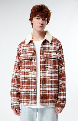 PacSun Plaid Sherpa Shacket | PacSun