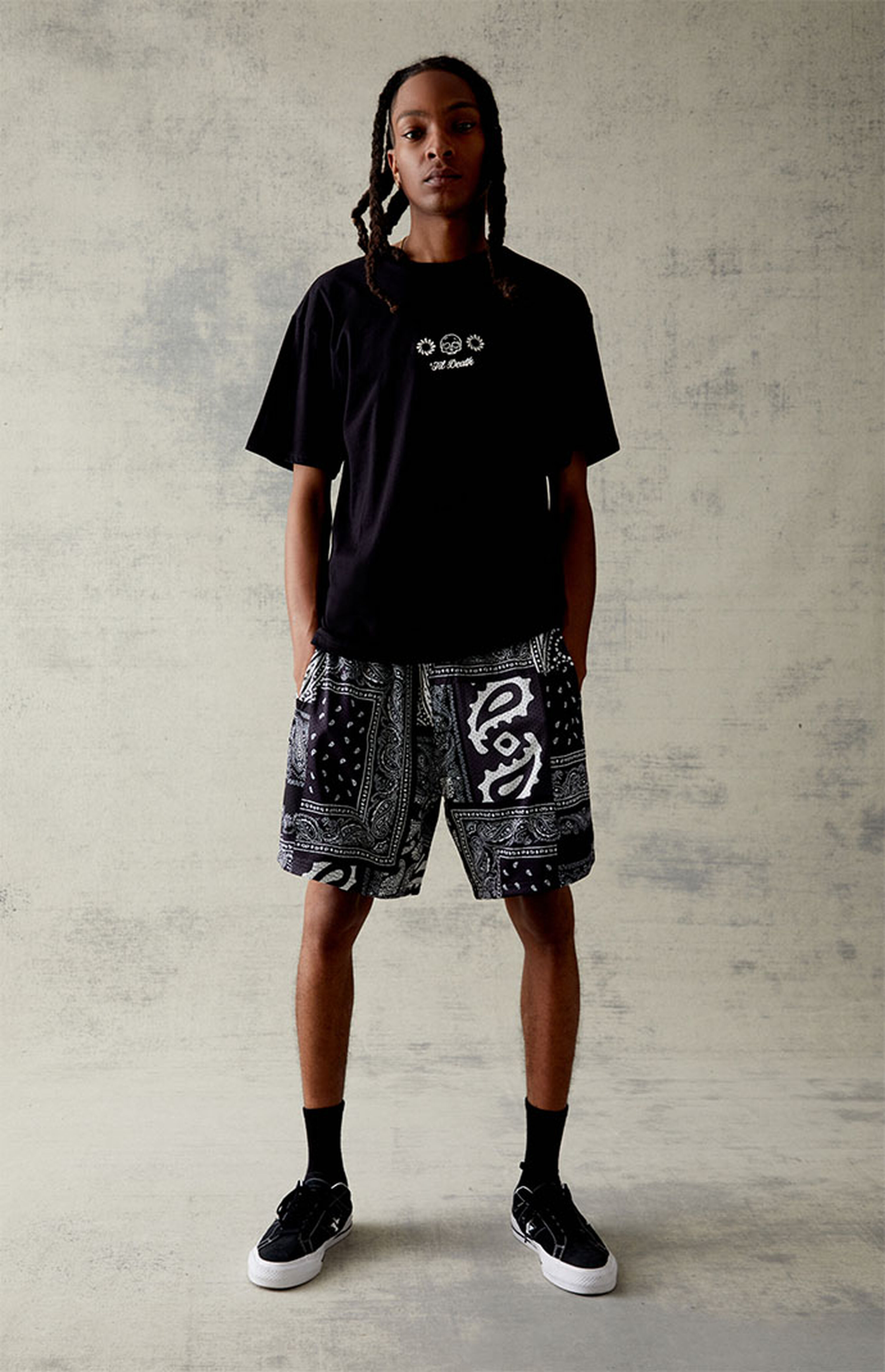 Pacsun Mesh Black Bandana Shorts | Pacsun