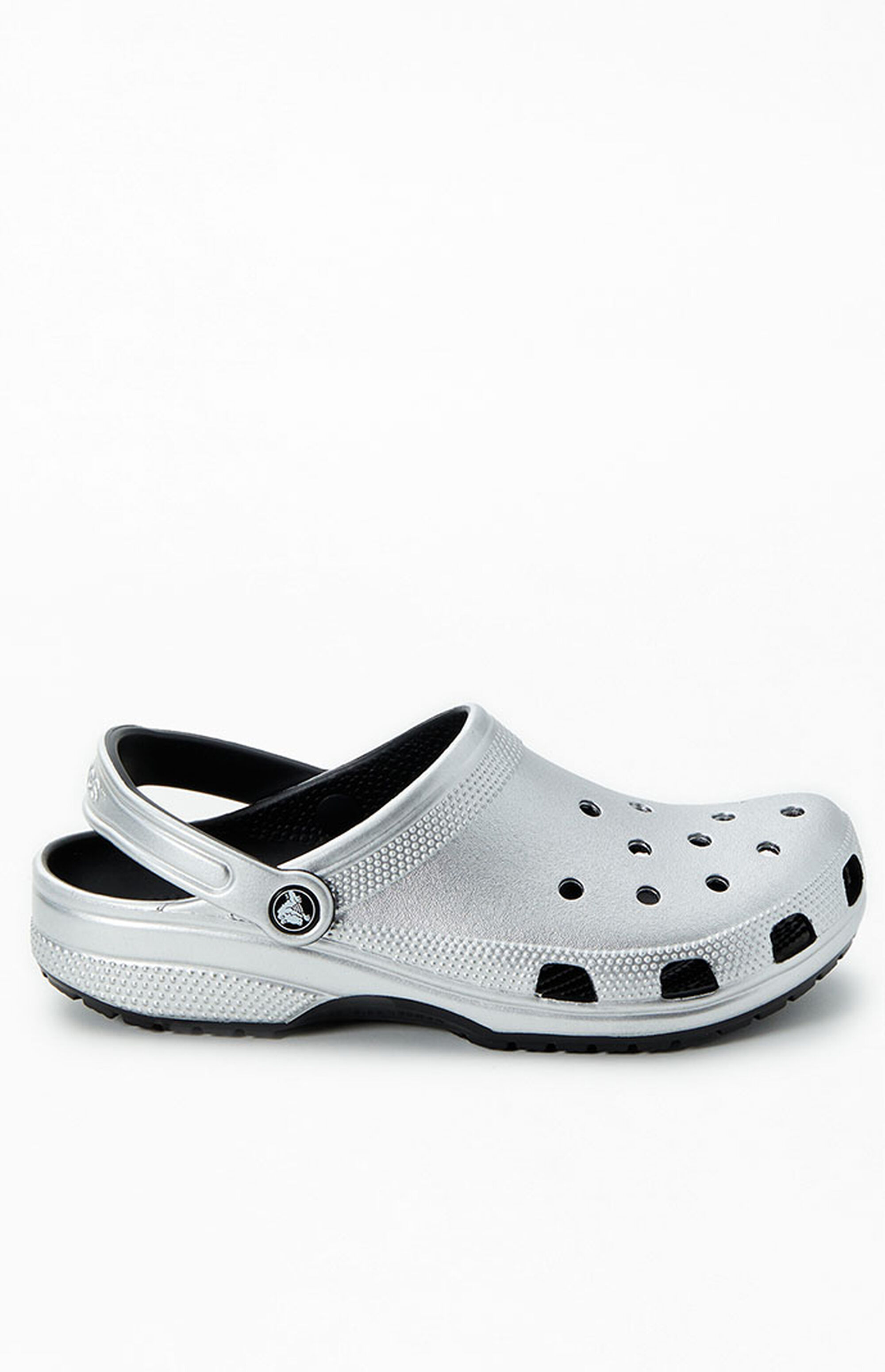 Crocs Silver Classic Clogs | PacSun