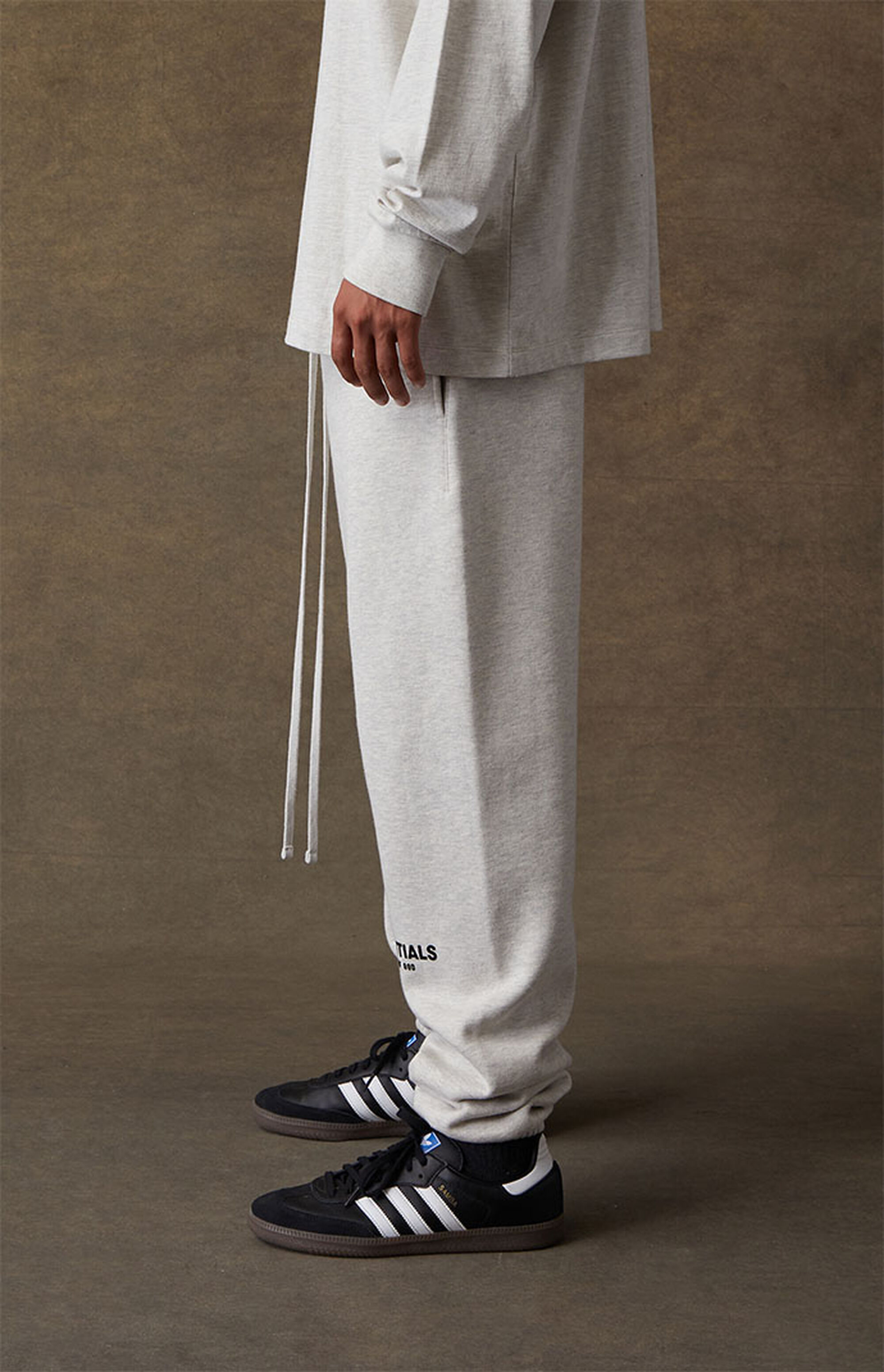 Fear of God Essentials Light Oatmeal Sweatpants | PacSun