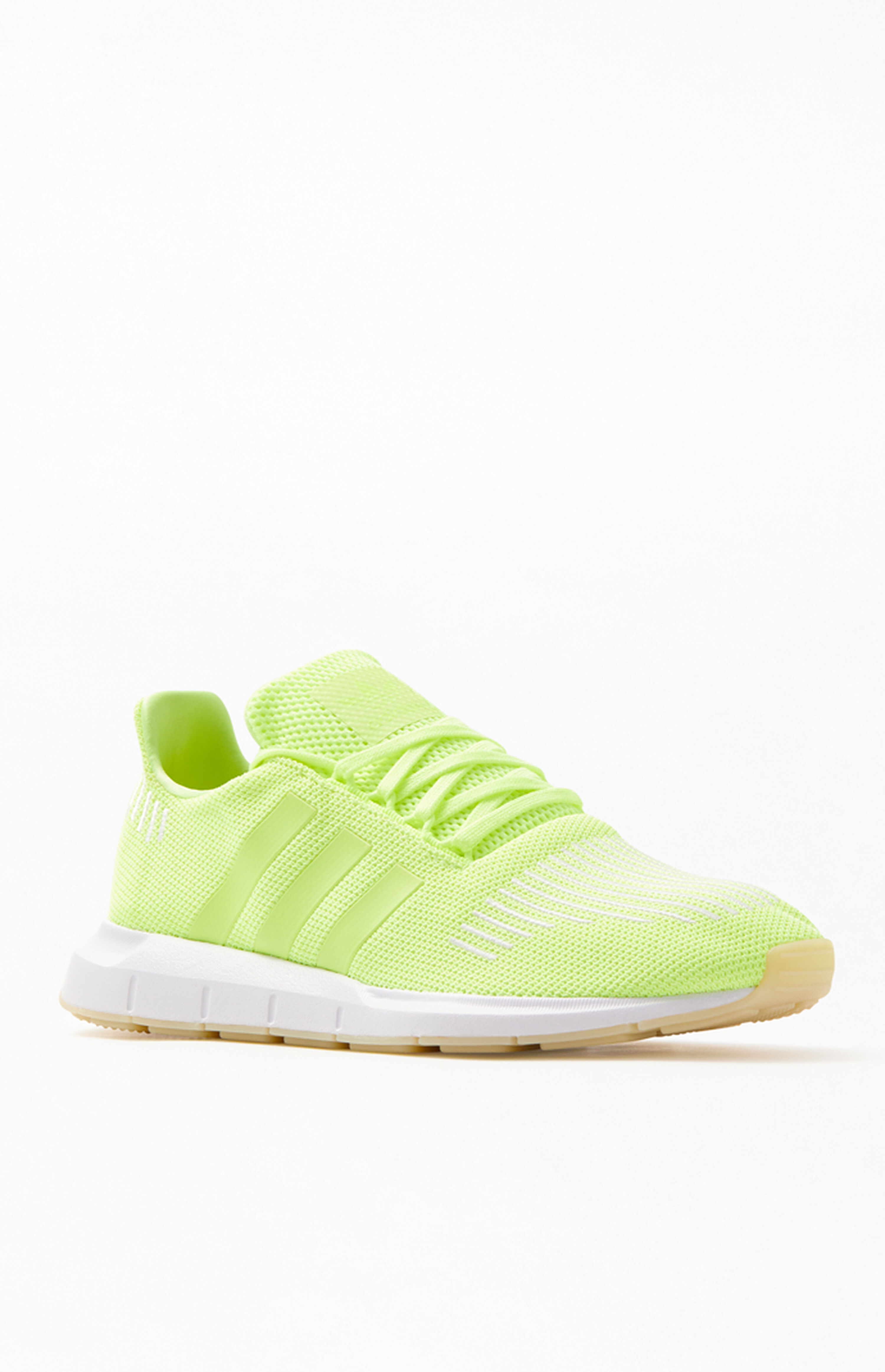 adidas Neon Yellow Swift Run White Shoes | PacSun | Pacsun