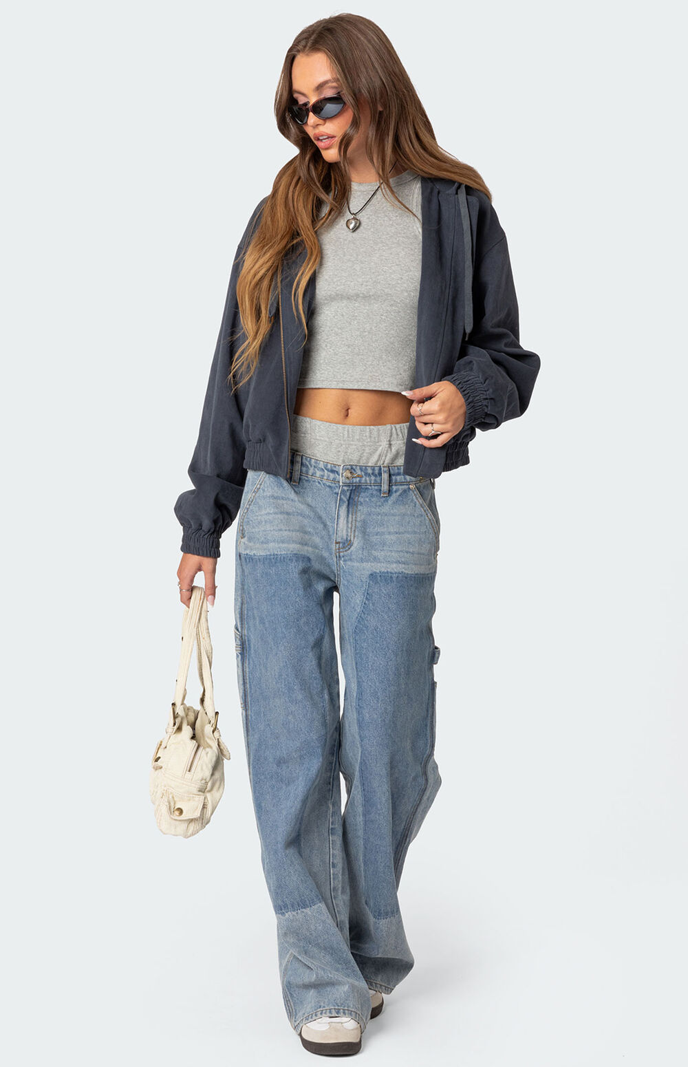 Edikted Milly Oversized Cropped Jacket | Pacsun