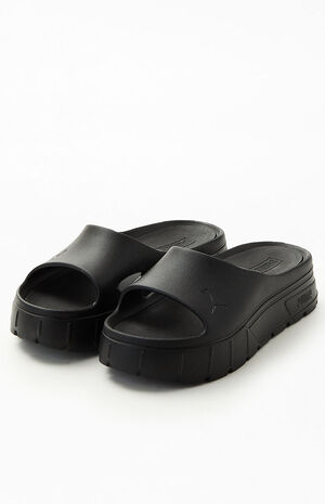 Puma Women's Black Mayze Stack Injex Slide Sandals | PacSun