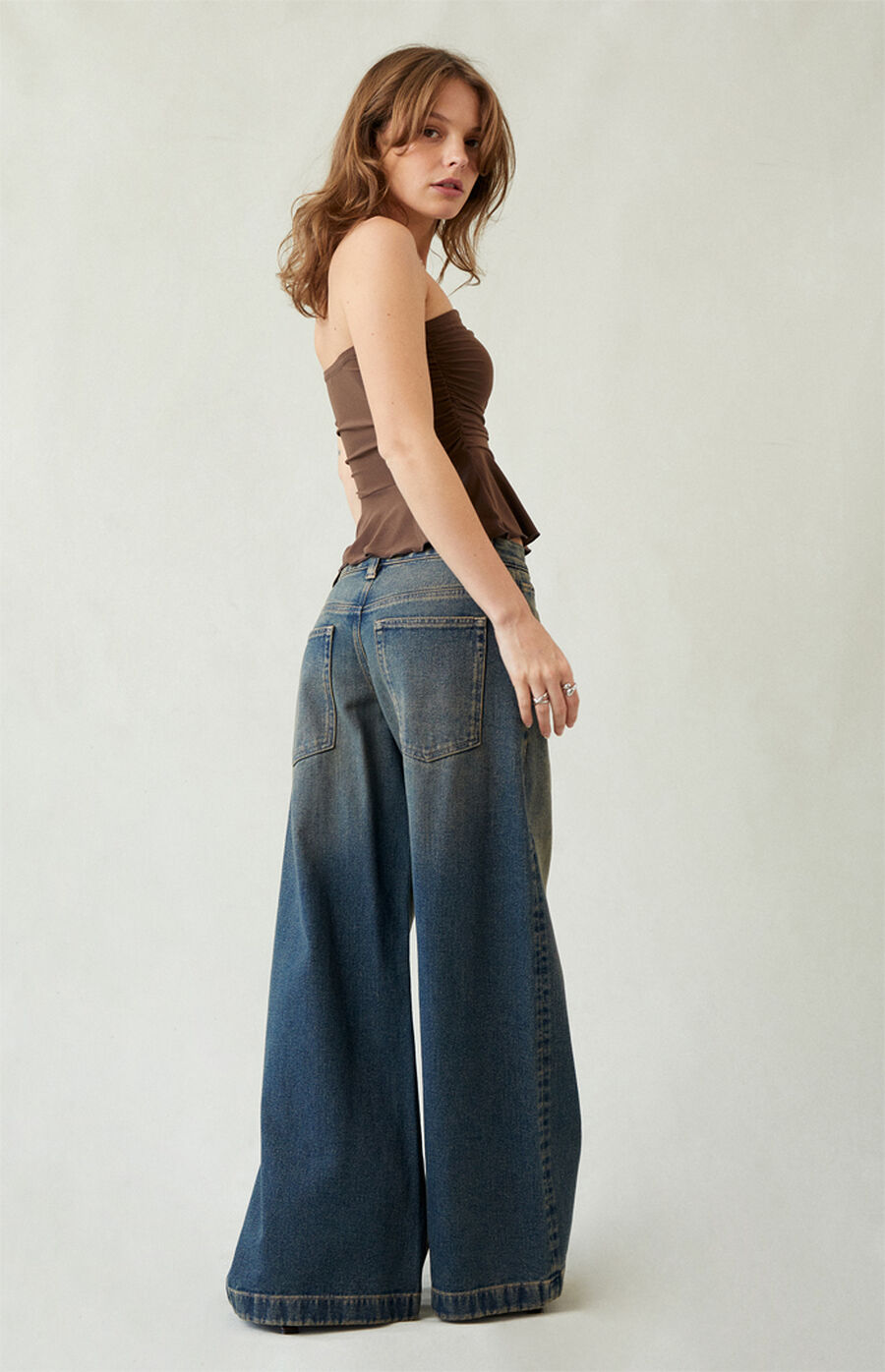 Pacsun Sloane Low Rise Ultra Baggy Jeans Dark Blue Tint | PacSun