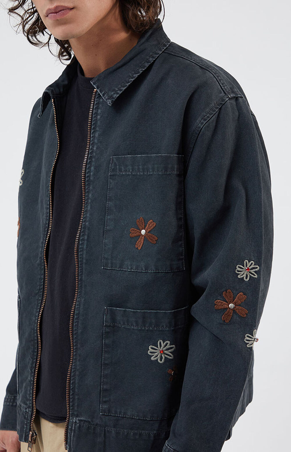 Pacsun Denim Applique Jacket | PacSun