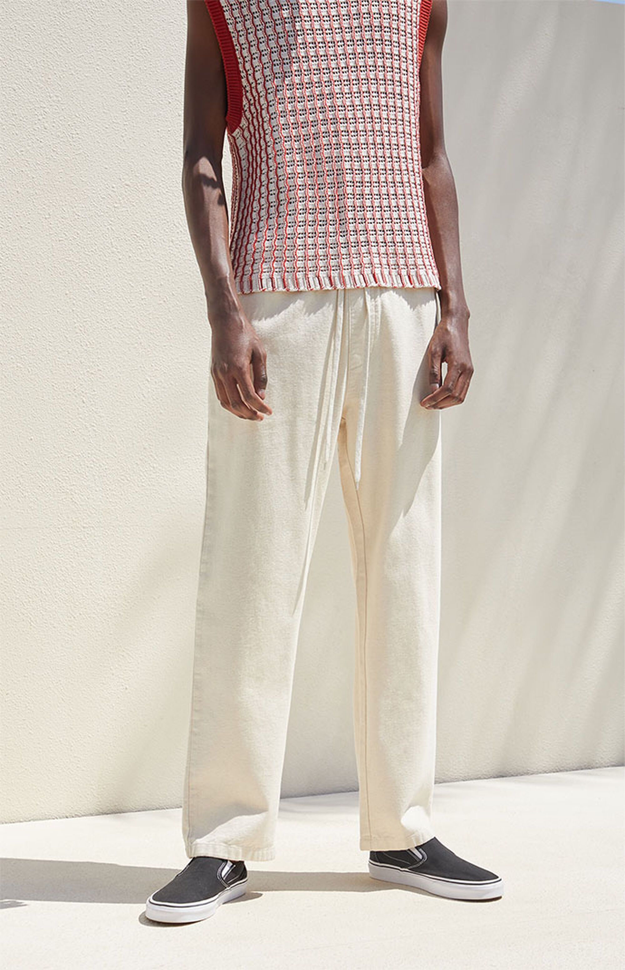 Pacsun Eco Cream Linen Trousers | Pacsun