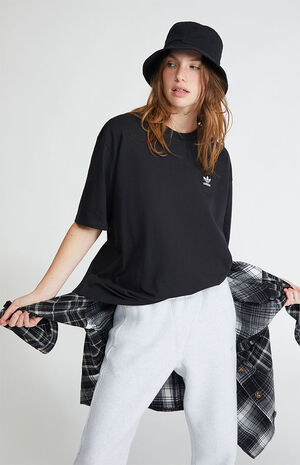 adidas Black Tagline T-Shirt | PacSun
