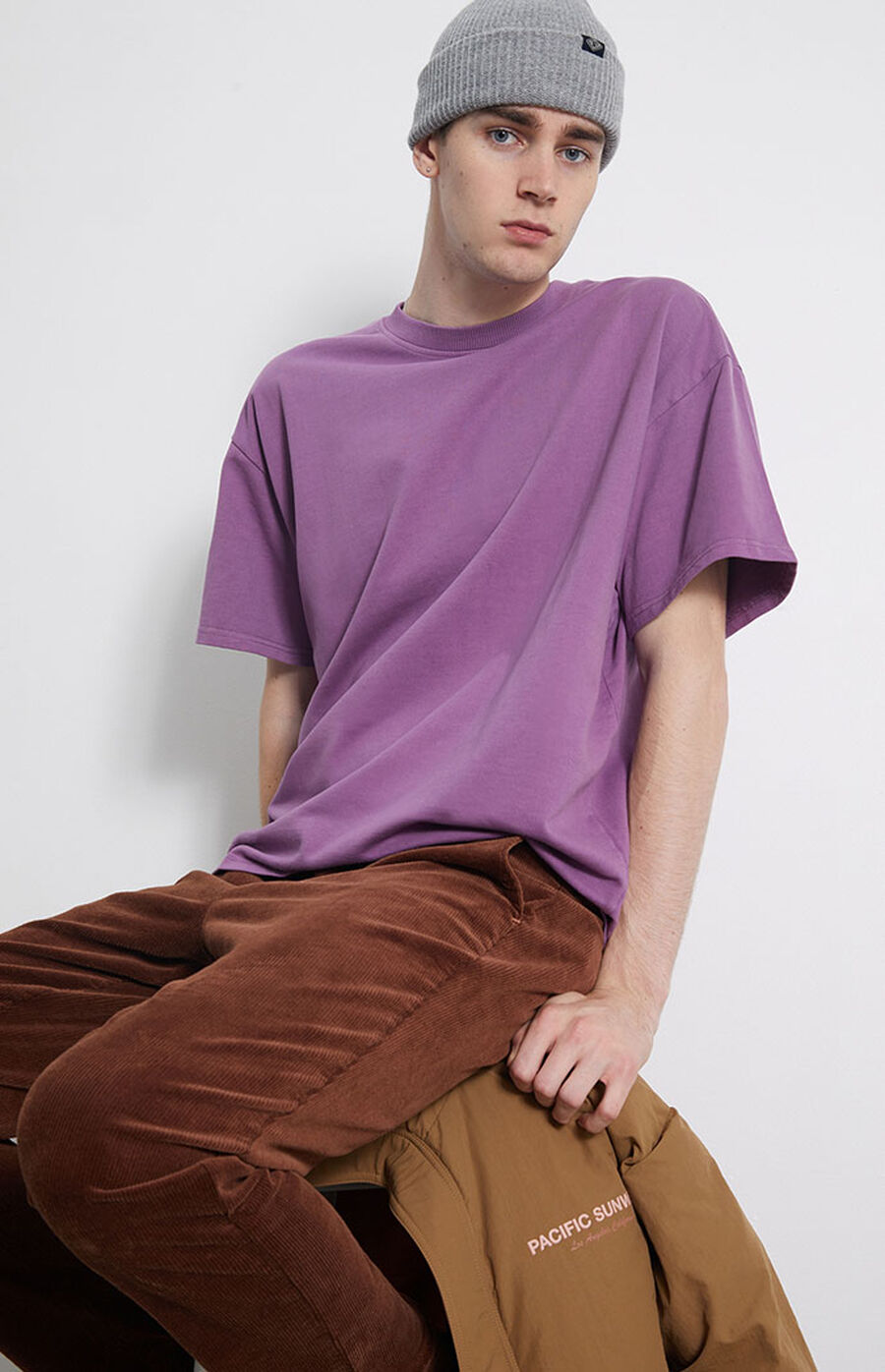 Pacsun Purple Oversized Terry T-Shirt | Pacsun