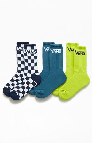 Vans Kids 3 Pack Classic Crew Socks | PacSun