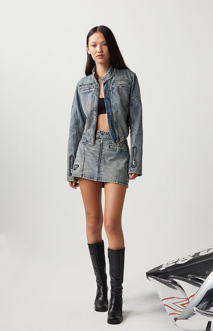 Formula 1 x PacSun Denim Moto Jacket | PacSun