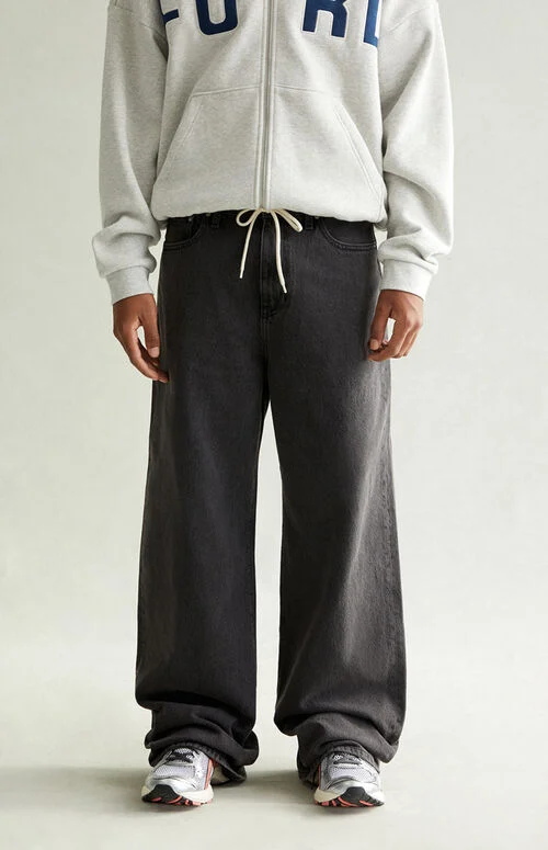 Pacsun Blake Extreme Baggy Jeans Drawstring Faded Black | Pacsun