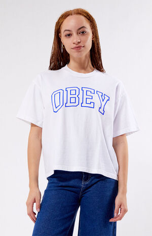 Obey Collegiate Cropped T-Shirt | PacSun