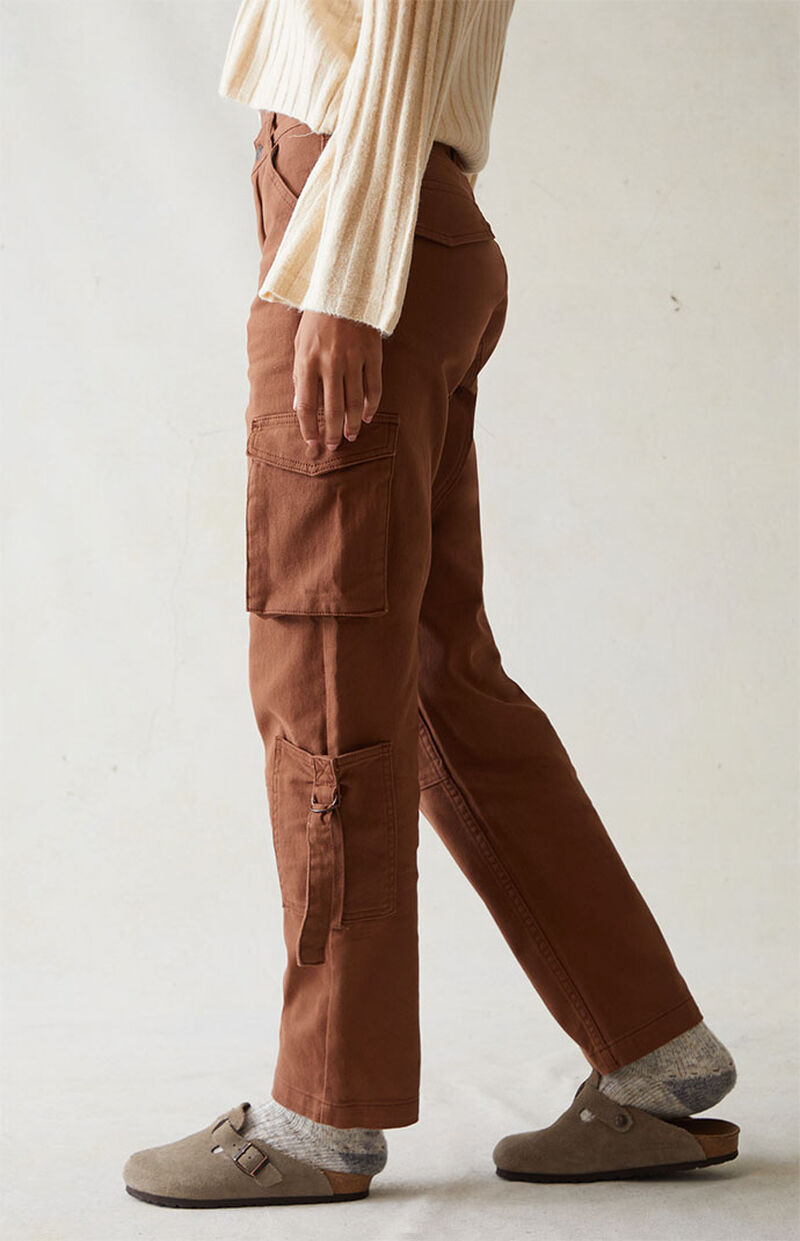 Pacsun Comfort Stretch Brown Cargo Dad Pants | PacSun