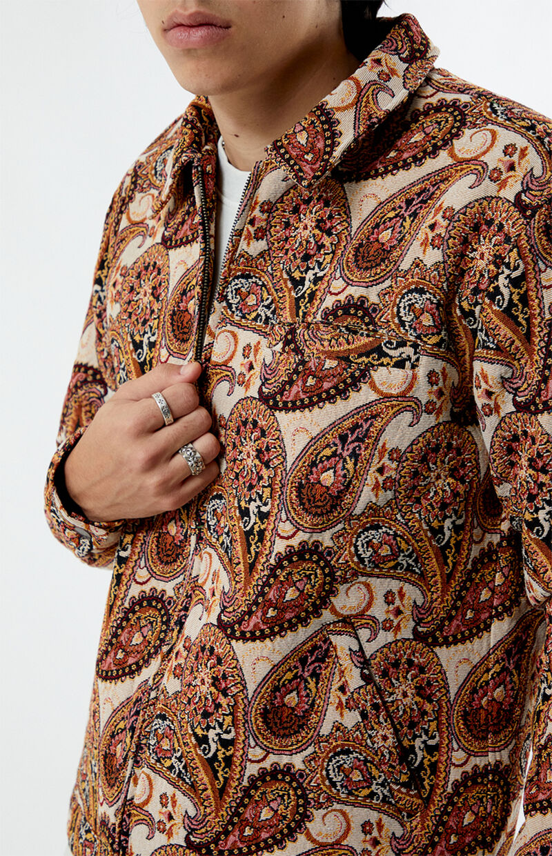 Pacsun Jacquard Paisley Gas Jacket | PacSun