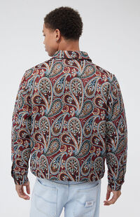 Pacsun Burgundy Tapestry Gas Jacket | Pacsun