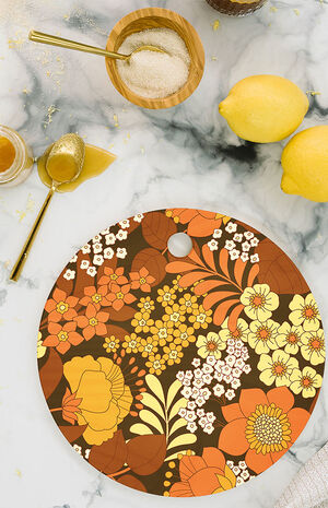 Deny Designs Orange Round Cutting Board | Pacsun