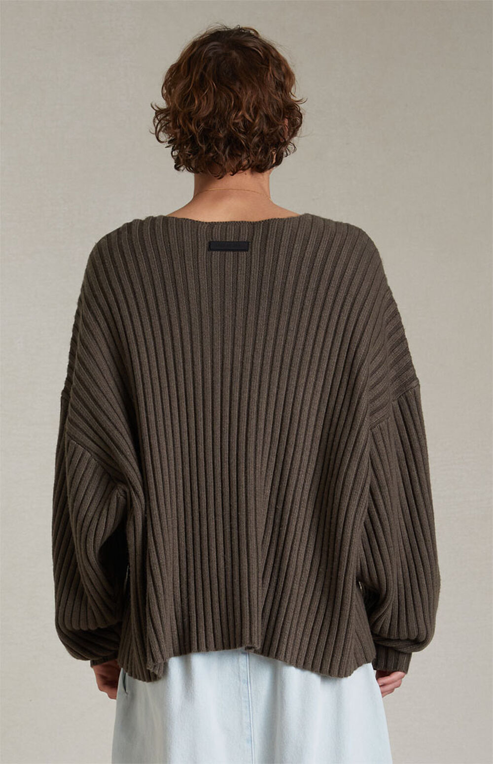 Fear of God Essentials Ink Raw Neck Sweater | PacSun