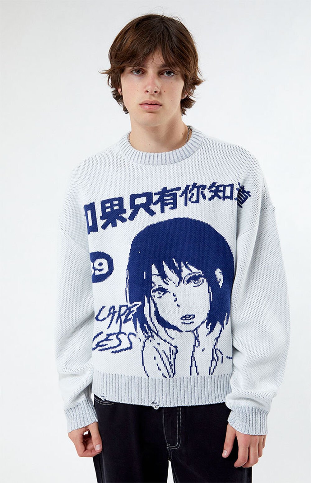 Pacsun Careless Anime Cropped Sweater | PacSun