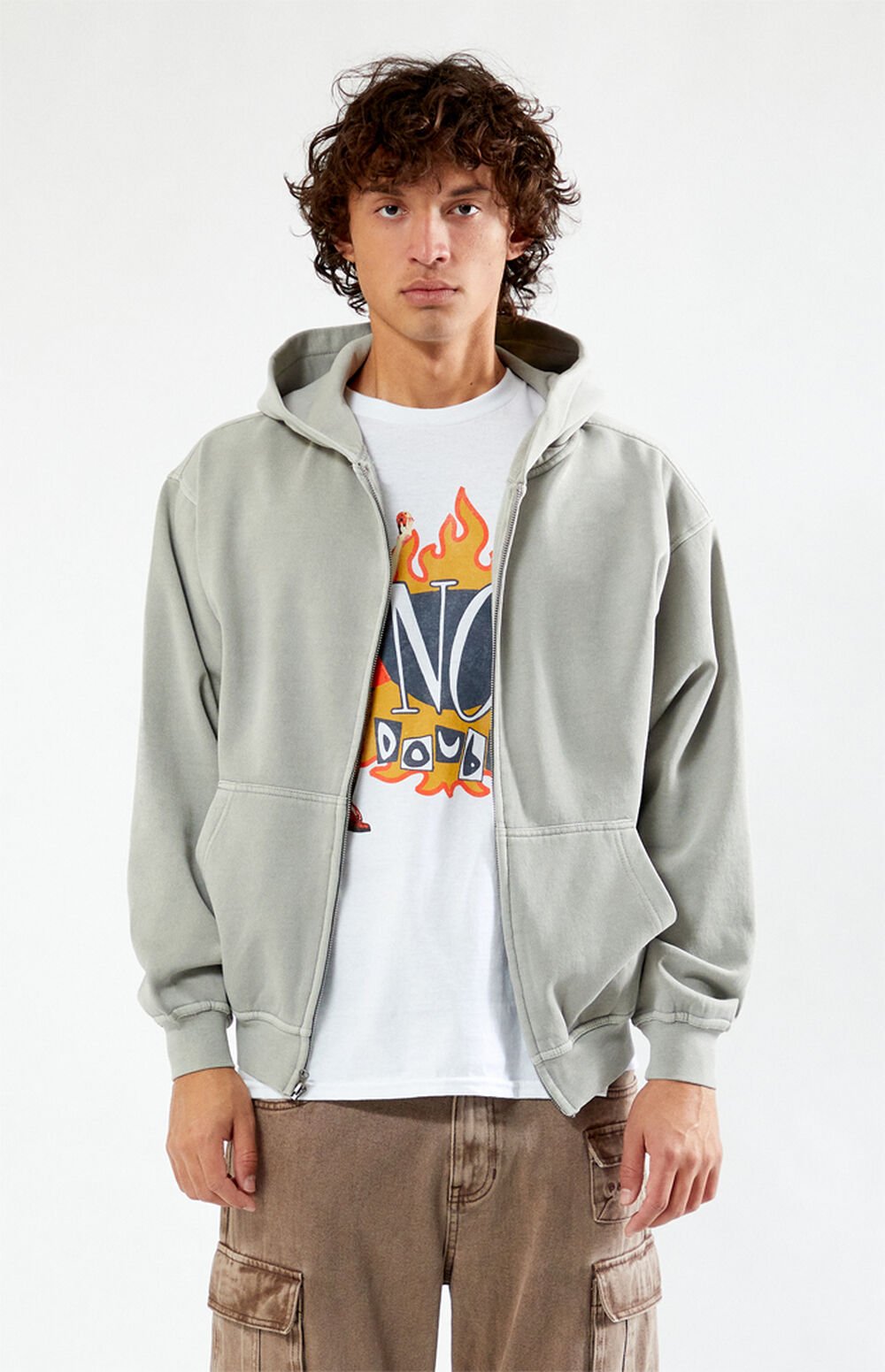 Pacsun Vintage Washed Full Zip Hoodie | PacSun