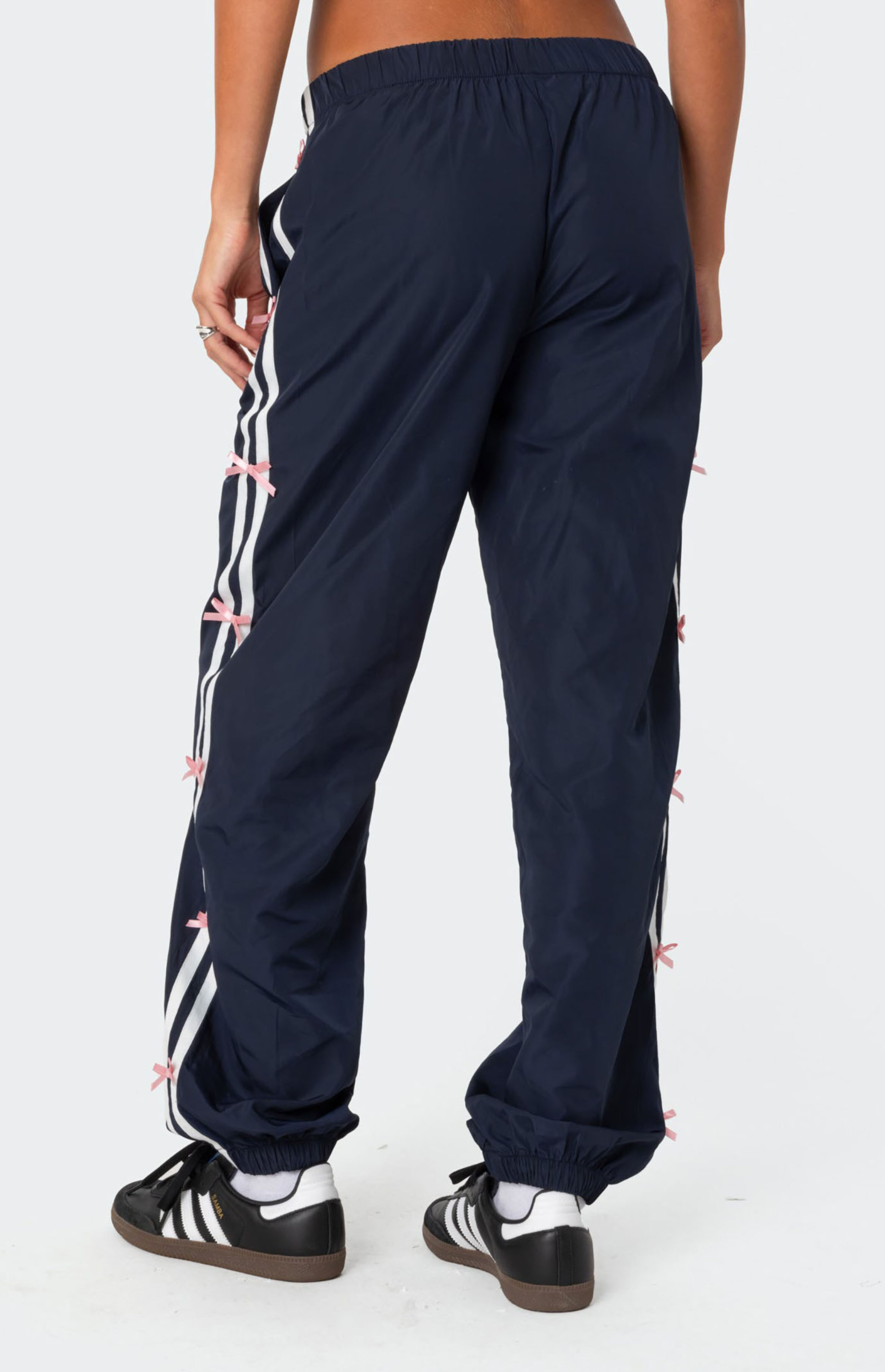 Edikted Bow Stripe Nylon Track Pants | Pacsun