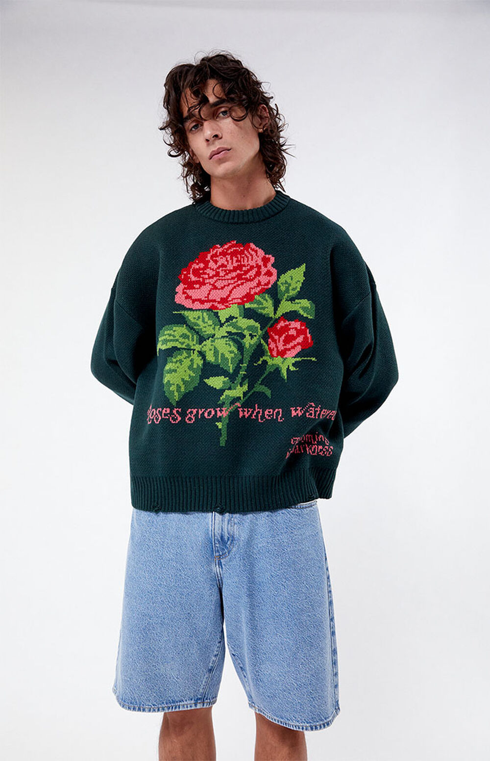 PacSun Roses Cropped Sweater | PacSun