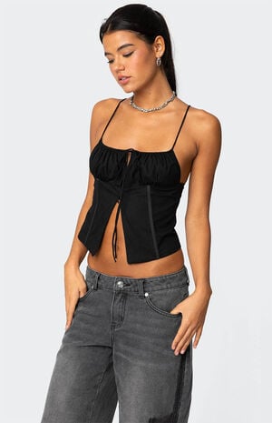 Edikted Trinitie Poplin Corset | PacSun