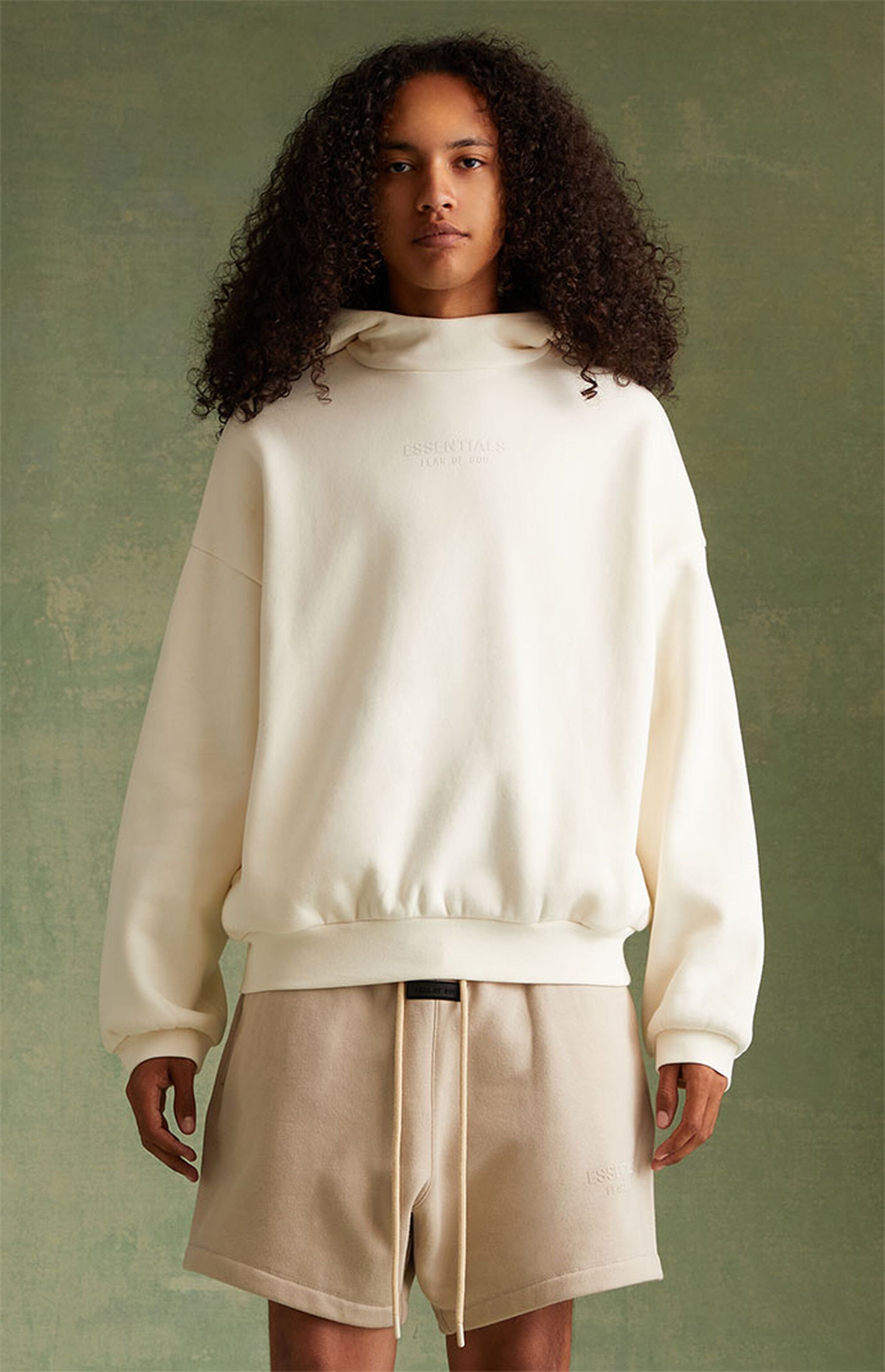 Fear of God ESSENTIALS Cloud Dancer Hoodie | PacSun