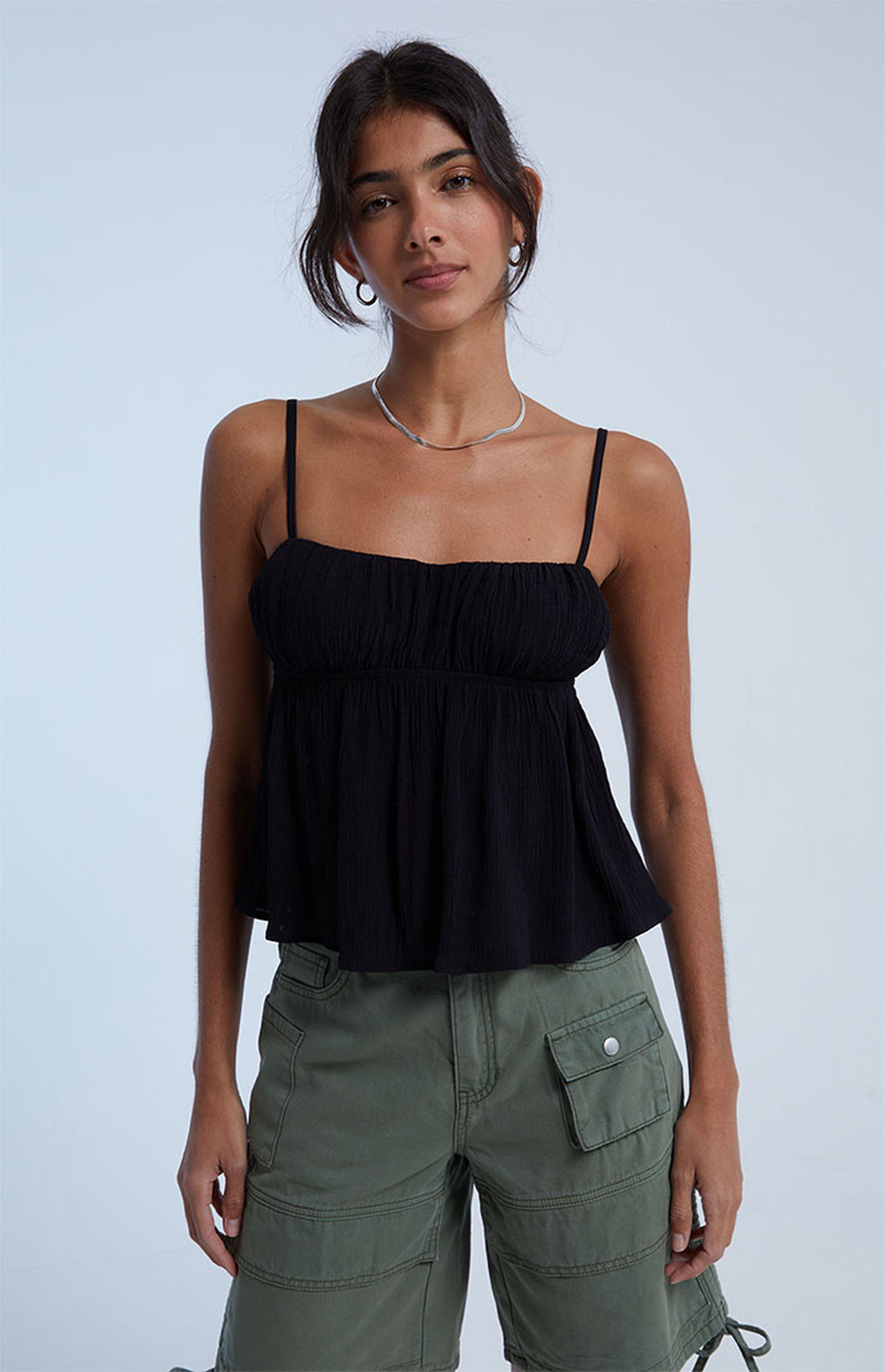 LA Hearts Ruched Babydoll Cami Tank Top | PacSun