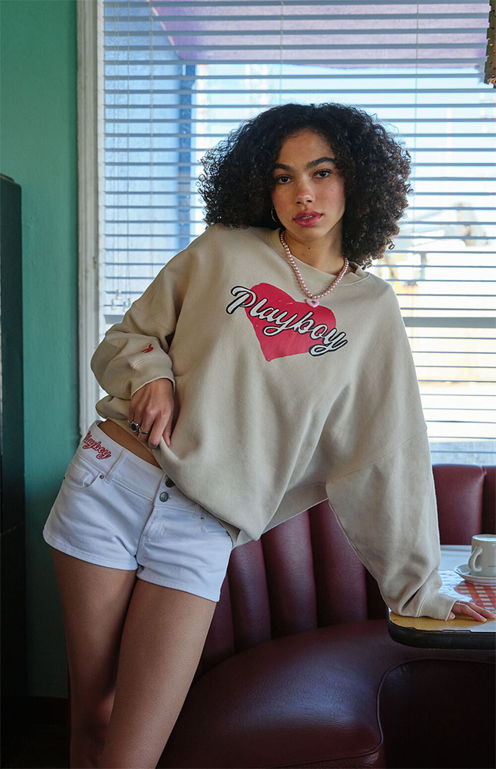 Playboy By PacSun Sweet Ruby Bunny Low Rise Denim Shorts | PacSun