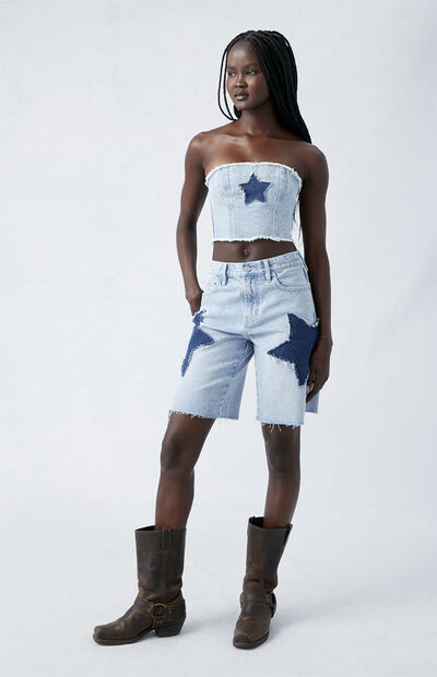 Pacsun Supernova Denim Corset | Pacsun