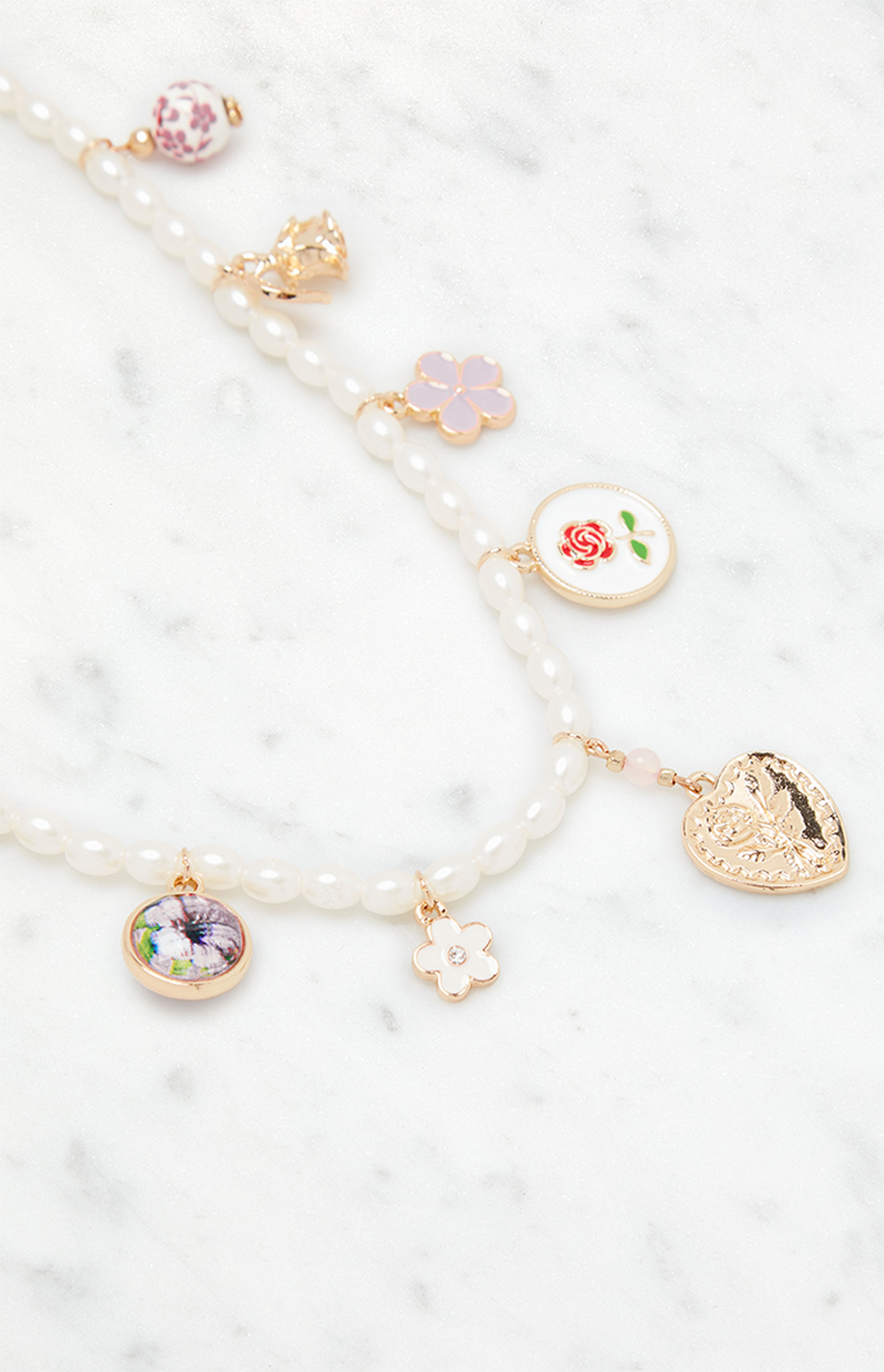 LA Hearts Charm Necklace | Pacsun