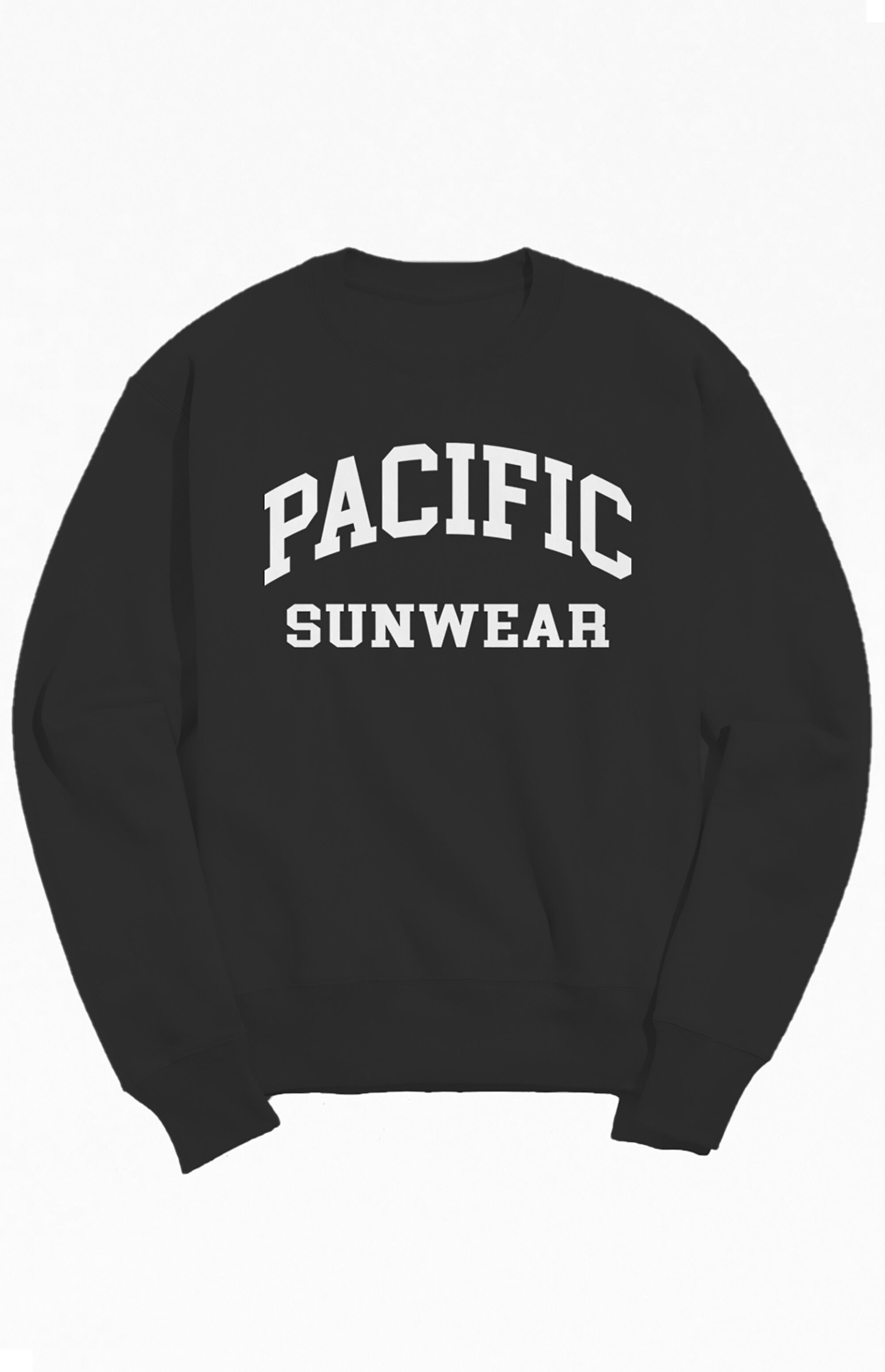 Black Pacific Sunwear Crew Neck Sweatshirt | PacSun