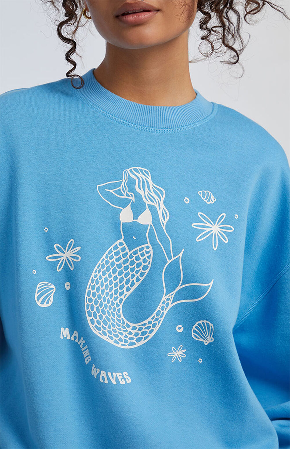 PacSun Making Waves Mermaid Crew Neck Sweatshirt | PacSun